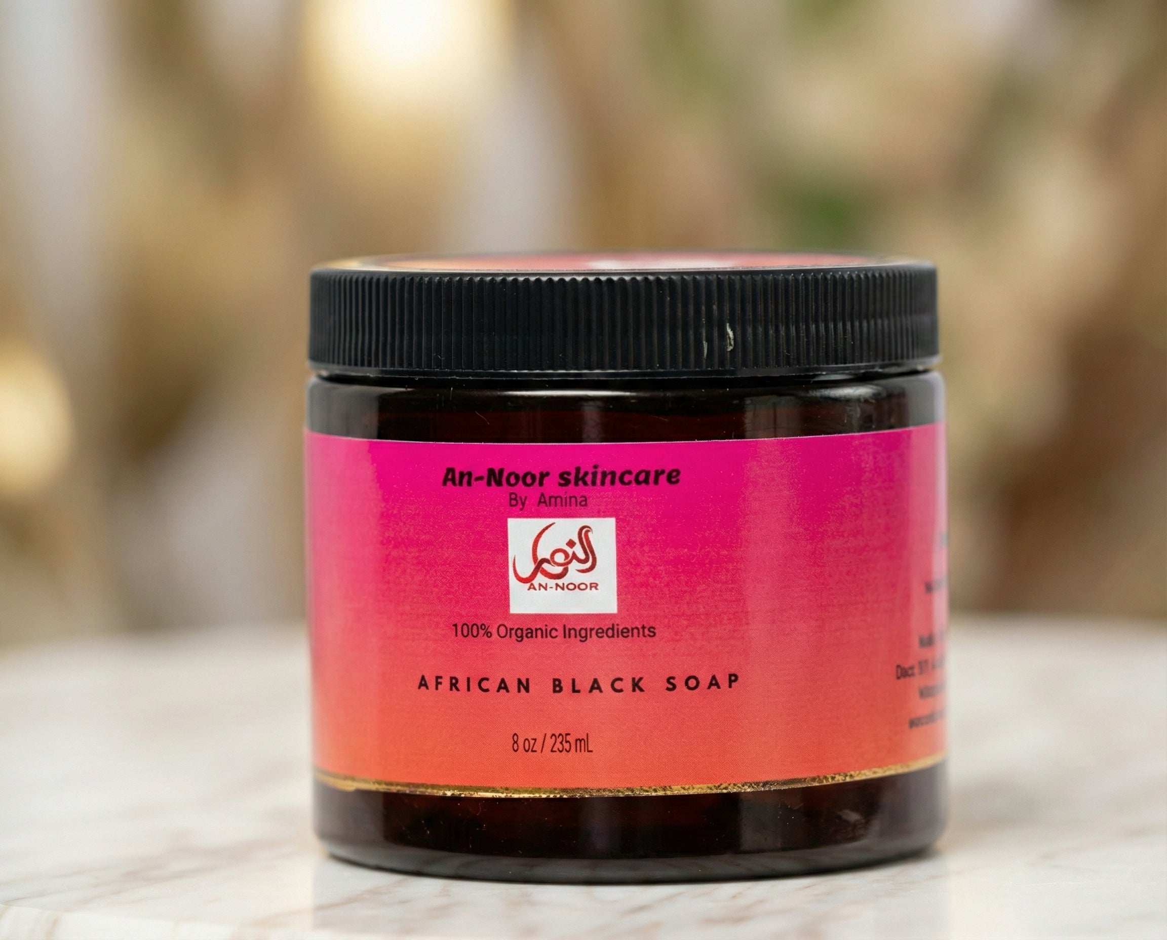 Brighten Black Soap 500 mL ( turmeric & honey ) – AN-Noor Skincare